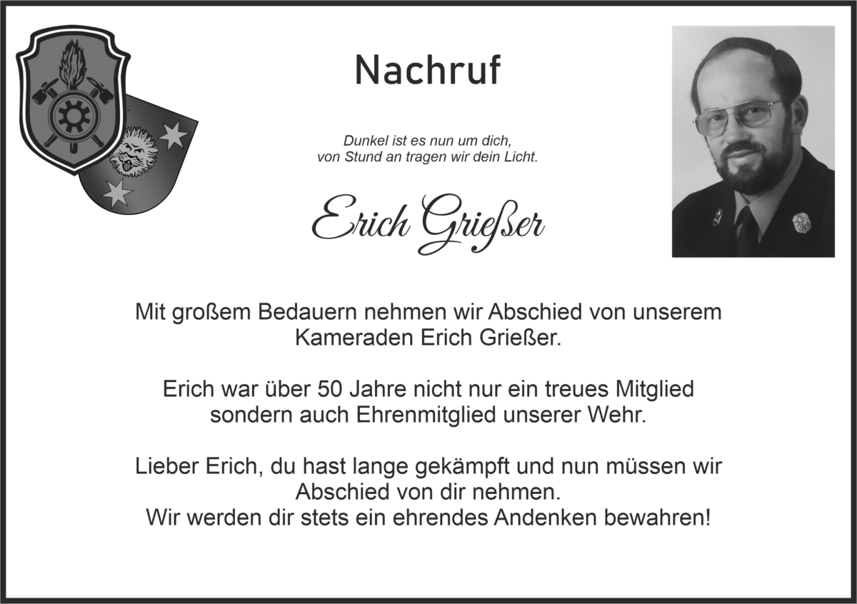 Nachrufe – Freiwillige Feuerwehr Heroldsberg